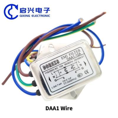 China DAA1 EMI Power Line Filter 220V 1A 3A 6A 10A Single Phase AC/DC Noise Suppression for sale