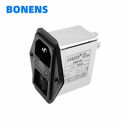 China DBI6 EMC EMI Noise Filter with Fuse and Switch 220V Low Pass Filter 1A 3A 6A 10A Current Rating for sale