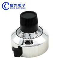 China 15 Turn 0-14 Dial Knob for 3590S Potentiometer 6.35mm Shaft Aluminum for sale