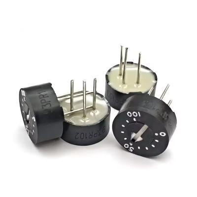 China 93PR Series Glass Glaze Trimmer Potentiometer 1KΩ 10KΩ 1W with Circular Graduated Scale for sale
