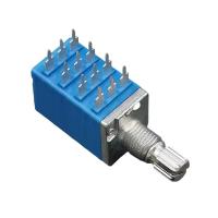China 9mm 4-Gang 12-Pin Rotary Potentiometer with 300° Rotation Angle and 50V AC Rating for LED Dimming for sale