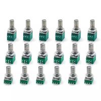 China RK097N 15mm Handle Sealed Potentiometer for Audio Amplifiers - 0.25W Power, 1k-500k Ohm Range for sale