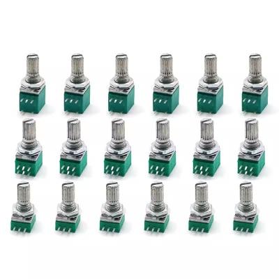 China RK097N 15mm Handle Sealed Potentiometer for Audio Amplifiers - 0.25W Power, 1k-500k Ohm Range for sale