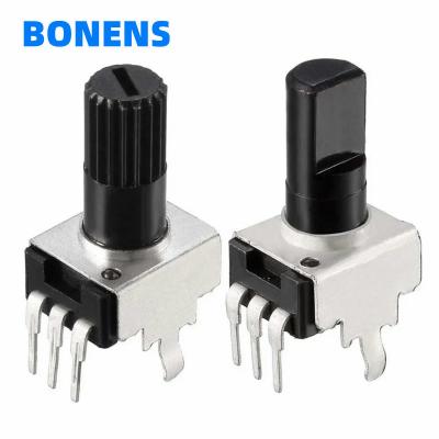 China RV09 Vertical 12.5mm Shaft Potentiometer 1K 2K 5K 10K 20K 50K 100K 3pin Seal Adjustable Resistor for sale