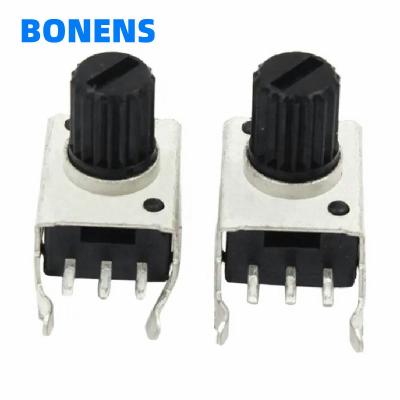 China RV09 Vertical 12.5mm Shaft Potentiometer 1K-100K Ohm 3 Pin Adjustable Resistor for sale