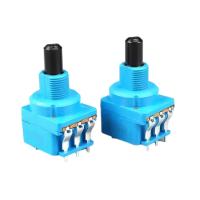 China WH116AK Series Dual Control Potentiometer B500K 5-Pin with Rotary Switch 16mm Shaft for sale