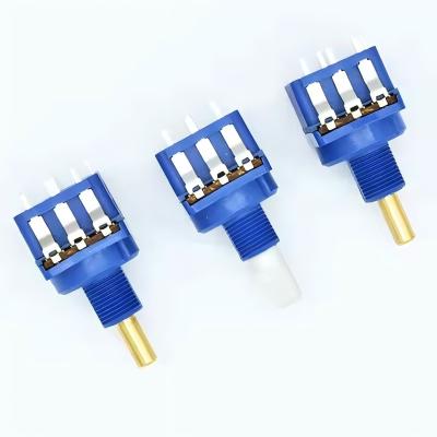 China WH116AK Series Dual Control Potentiometer B500K 5-Pin Rotary Switch Half Shaft 16mm for sale