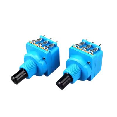 China WH116AK Series Potentiometer B500K 5-Pin with Rotary Switch Half Shaft 16mm for sale