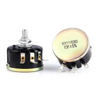 China WX111 4.7K Single Turn Wire Wound Potentiometer - 3W Adjustable Resistor with 6mm Shaft and 43mm Diameter for sale