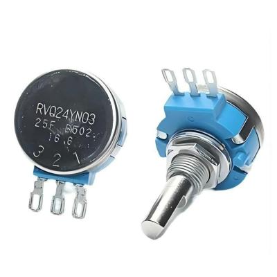 China RVQ24YN03 Film Potentiometer Half Shaft 5K 10K 24mm for Motorcycle Arcade Game Brake Accelerator for sale