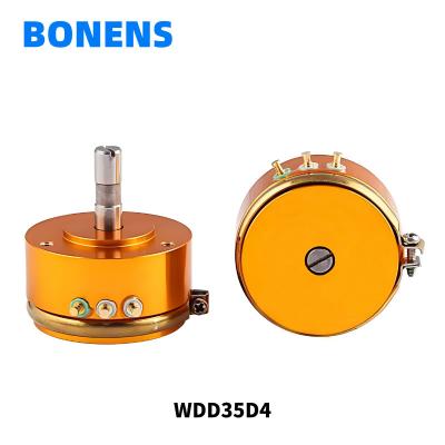 China WDD35D4 Conductive Plastic Potentiometer 19mm Short Axis 1K/2K/5K/10K Resistance 0.1% Linearity Angle Sensor for sale
