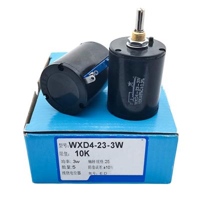 China BONENS WXD4-23-3W Multi-turn Winding Potentiometer 10K 22K 47K 6mm Shaft 3W for sale