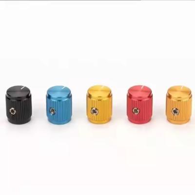 China Solid Aluminum Alloy Guitar Knob Amplifier Volume Potentiometer Knob 6mm 20mm Diameter for sale