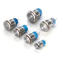 China Waterproof Metal Push Button Switch 12-22mm Latching Self-Reset IP66 Custom Logo for sale