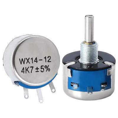 China WX14-12 3W Single-Turn Wire-Wound Potentiometer 470 Ohms 1K 2K2 4K7 10K for Industrial Use for sale