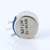 China WX14-12 3W Single Turn Wirewound Potentiometer 4mm Shaft 24mm Diameter 1K to 22K for sale