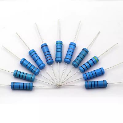 China KNP Metal Film Resistor 1W 2W 3W 5% Tolerance Fixed Wirewound Component for Electronics for sale