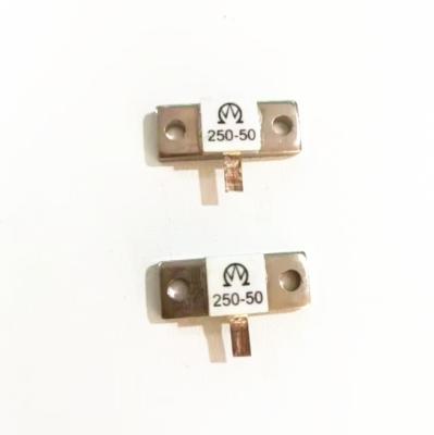 China 250 Watt High Power RF Resistor Flange 50 Ohm 0-1.5GHz Copper Nickel Heat Sink for sale