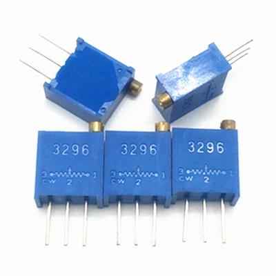 China 3296W Cermet Trimmer Potentiometer Multi-Turn Adjustable Resistor 100Ω to 1MΩ 0.25W for sale