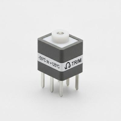 China Carbon Resistive Material Trimmer Potentiometer with PC Pins Termination and -55°C to +125°C Temperature Range for sale