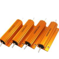 China RX24 50W Gold Aluminum Housed Wirewound Power Resistor 0.1Ω-10KΩ Range 3000V Withstand Voltage for sale