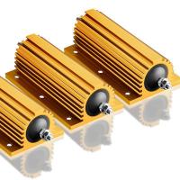 China RX24 50W Gold Aluminum Housed Wirewound Power Resistor 0.1Ω-10KΩ Range 3000V Withstand Voltage for sale