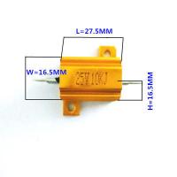 China Gold Aluminum Housing Wirewound Resistor 50W 6R HID Decoding Resistor RXG24 for sale