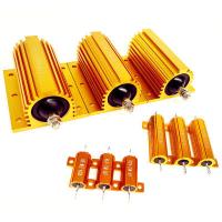 China Gold Aluminum Housing Wirewound Resistor 50W 6R HID Decoding Resistor RXG24 for sale