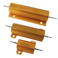 China Gold Aluminum Housing Wirewound Resistor 50W 6R HID Decoding Resistor RXG24 for sale