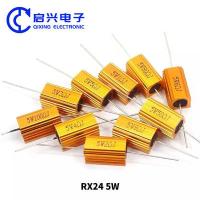 China 50W 6 Ohm Gold Aluminum Shell Wirewound Resistor for Car LED Lights Stable Performance for sale