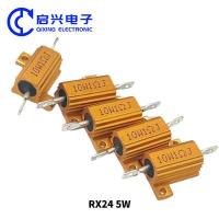 China 50W 6 Ohm Gold Aluminum Shell Wirewound Resistor for Car LED Lights Stable Performance for sale