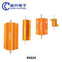 China RXG24 300W 20 Ohm Gold Aluminum Case Wirewound Resistor High Power Heat Dissipation for sale