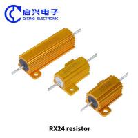 China RXG24 300W 20 Ohm Gold Aluminum Case Wirewound Resistor High Power Heat Dissipation for sale