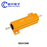 China RXG24 Wire Wound Resistor 25W to 500W High Power Gold Aluminum Shell Resistor for sale