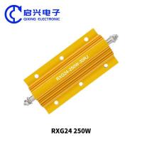 China RXG24 75W 50RJ Gold Aluminum Shell Wirewound Resistor High Power for sale