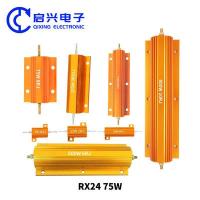 China RXG24 75W 50RJ Gold Aluminum Shell Wirewound Resistor High Power for sale