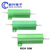China RXG24 Green Aluminum Case Wirewound Resistor 10W LED Decoding Power Resistor for sale
