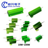China RXG24 Green Aluminum Case Wirewound Resistor 10W LED Decoding Power Resistor for sale