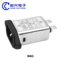 China DAI1 Series IEC Socket EMI Power Filter 1A 10A 250VAC for Inverter Equipment for sale