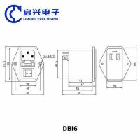 China DAI1 Series IEC Socket EMI Power Filter 1A 10A 250VAC for Inverter Equipment for sale
