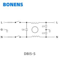China Three Phase Power Filter DAC1 Series 6A to 20A Rated Current 380VAC 440VAC for sale
