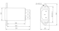 China Three Phase Power Filter DAC1 Series 6A to 20A Rated Current 380VAC 440VAC for sale