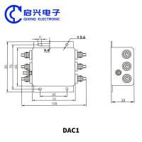 China Three Phase Power Filter DAC1 Series 6A to 20A Rated Current 380VAC 440VAC for sale