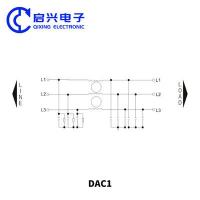 China Three Phase Power Filter DAC1 Series 6A to 20A Rated Current 380VAC 440VAC for sale