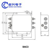 China Three Phase EMI Filter DAC3 Series 30A 35A 380VAC Power Noise Filter for Industrial Equipment for sale