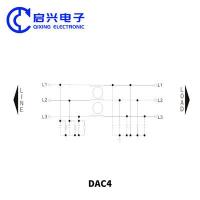China DAC41-D Series Three Phase EMI Filter 6A-30A 380VAC 440VAC Power Supply Noise Filter for sale