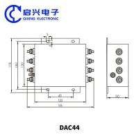 China Three Phase 250VAC 440VAC Power Supply Noise Filter DF2 Series 15A to 50A for sale