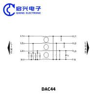 China Three Phase 250VAC 440VAC Power Supply Noise Filter DF2 Series 15A to 50A for sale
