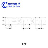 China Three Phase 250VAC 440VAC Power Supply Noise Filter DF2 Series 15A to 50A for sale