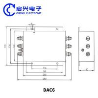 China Three Phase EMI Filter DAC6 Series 125A-200A 380VAC 440VAC Power Line Noise Suppressor for sale